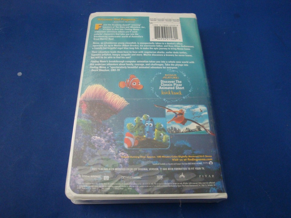 Finding Nemo (VHS, 2003) Clamshell Sealed New Disney Pixar | eBay
