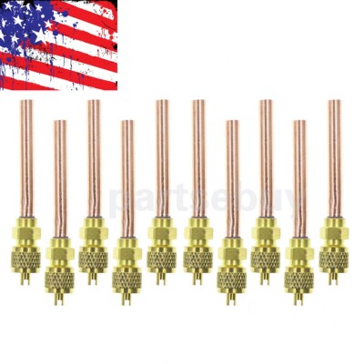 10x HVAC Service/Access Valve 1/4" SAE * 1/4" OD * 2.75" Stem Core ...