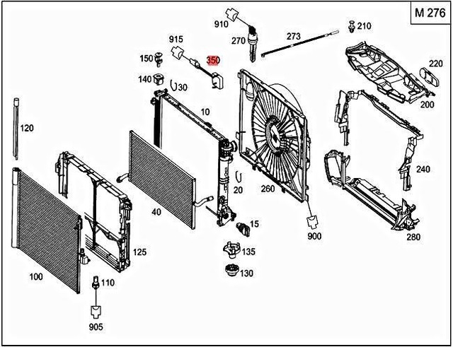 Mercedes-Benz Glk-class X204 Temperature Sensor A2219055600 Genuine for ...