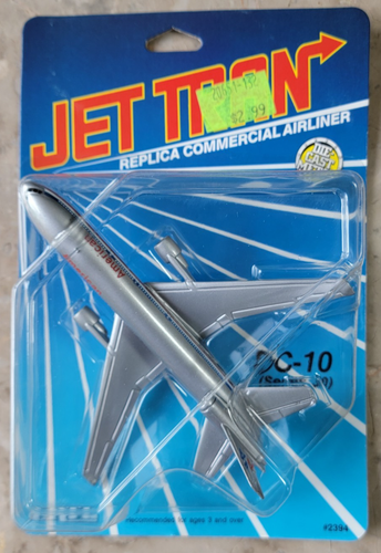 VINTAGE NEW 1987 ERTL JET TRAN DIECAST AMERICAN AIRLINES DC-10 FACTORY ...