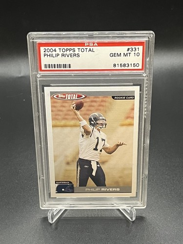 2004 Topps Total Philip Rivers Rookie RC Psa 10 Gem Mint #331 San Diego ...