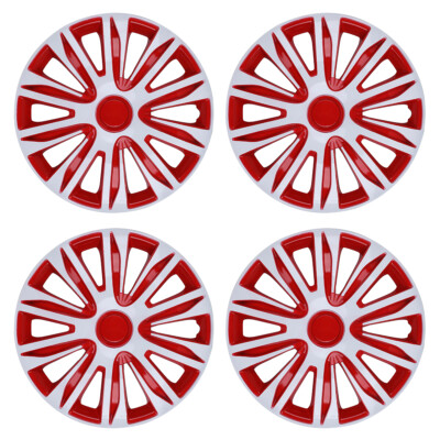 New 15" Set of 4 Red Wheel Covers Snap On Full Hub Caps fit R15 Tire ...
