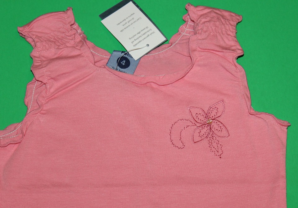 4 NWT Pumpkin Patch TROPICAL PARADISE Salmon Pink Stretchy SHIRT Tank ...