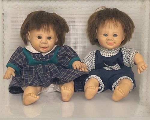 Vtg Gi-Go Toys Dolls Boy & Girl Palm Pals Happy Kids Expression 8 ...