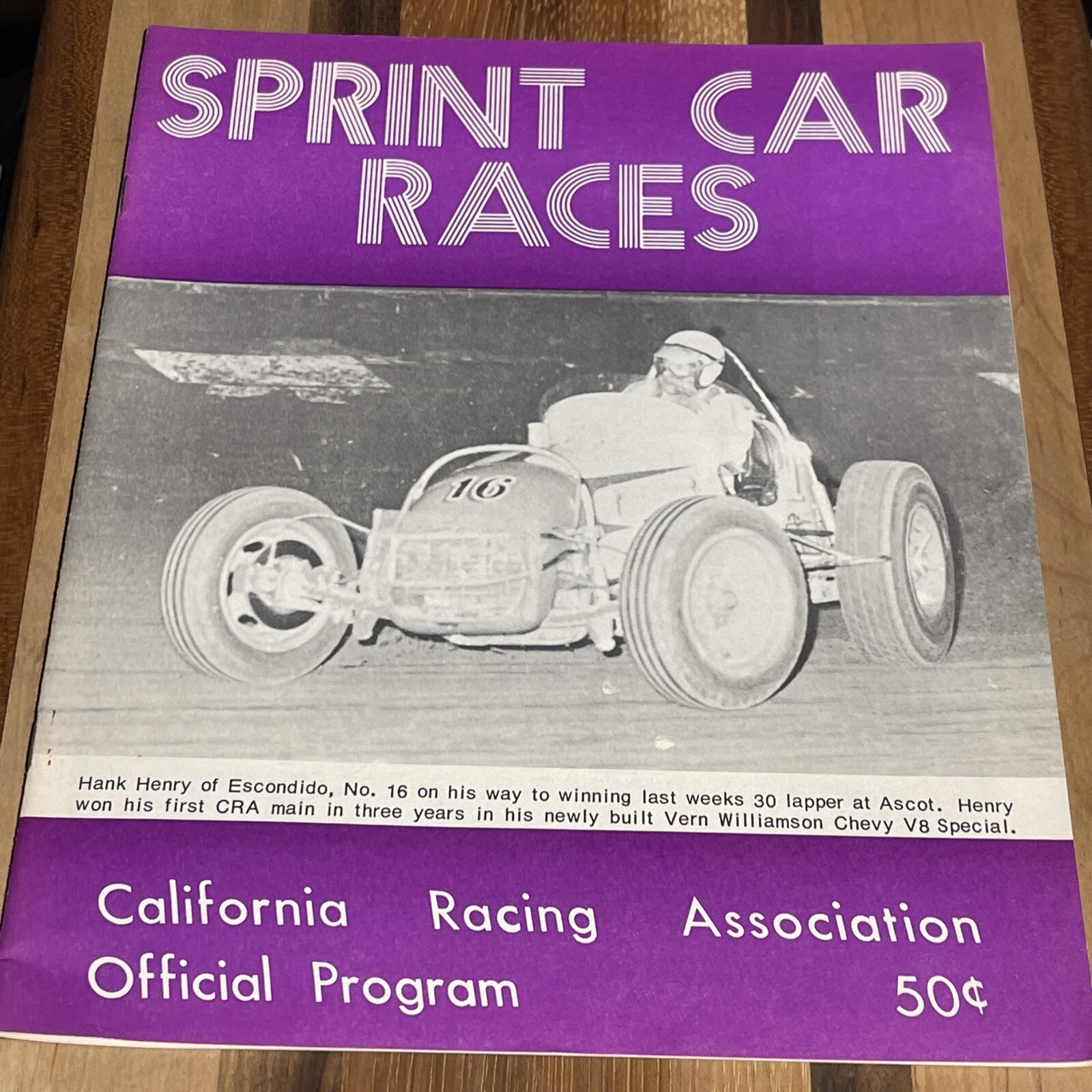 1960s Sprint Car Races Program, California Racing Association | eBay