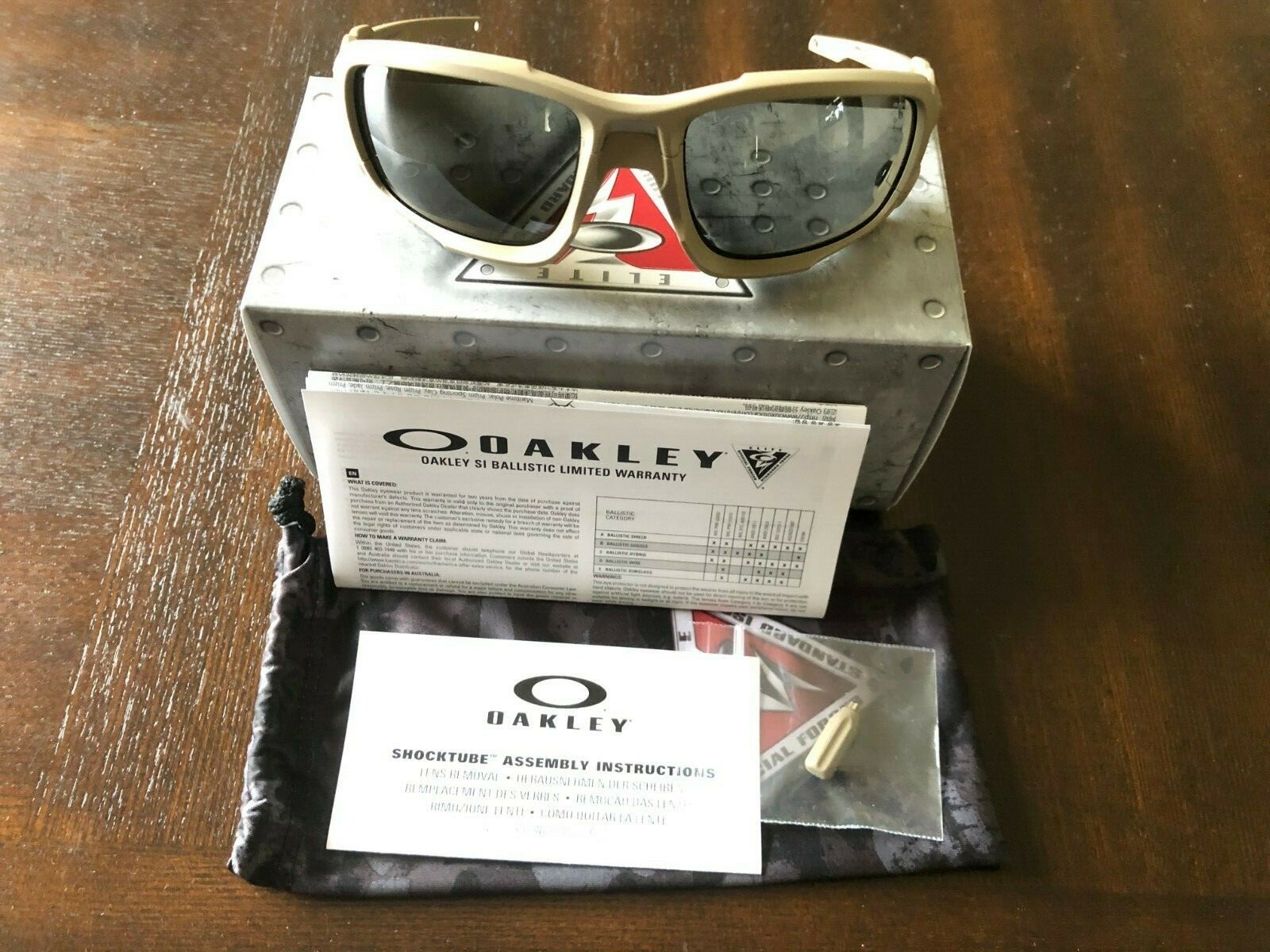 Oakley SI Ballistic Shocktube OO9329-04 Terrain Tan / Grey Sunglasses