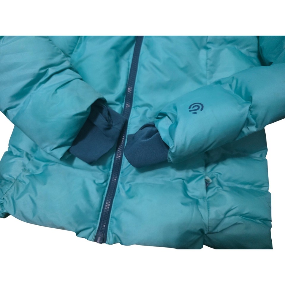 C9 Champion l Girls Teal Green Puffer Hooded Jacket Size Medium 7 8 ...
