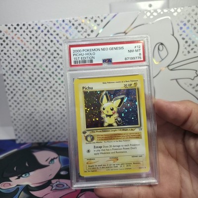 2000 Pokemon Neo Genesis Pichu 1st Edition Holo Rare 12/111 PSA 8 NM-MT ...