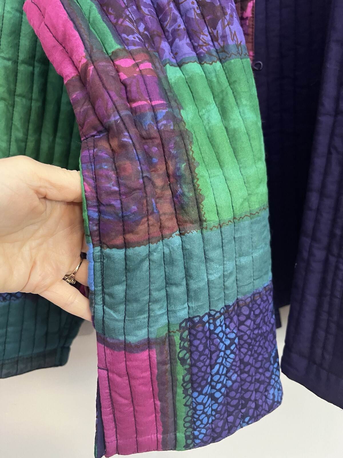 Phool Artsy Quilted Colorful Jacket 3X Reversible Patchwork Purple ...