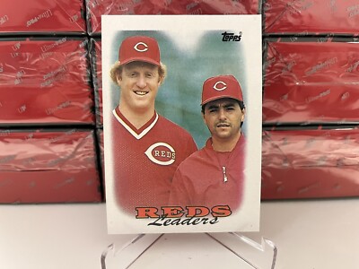 1988 MLB Topps Cincinnati Reds #81 Team Leaders Card - Pulled From ...