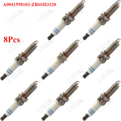 8 Pcs A0041598103 ZR6SII3320 Spark Plugs For Mercedes Benz New | eBay