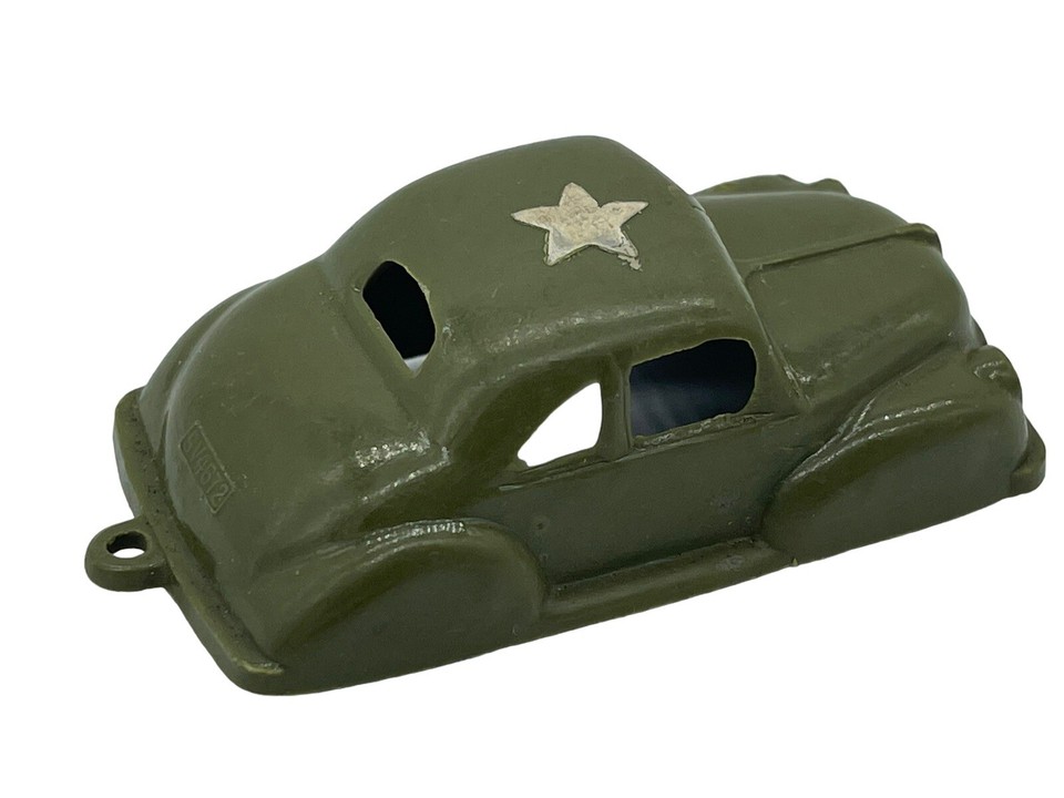 Vintage Collectible Green Plastic Coupe Bug Beetle Toy Car Army Vehicle ...