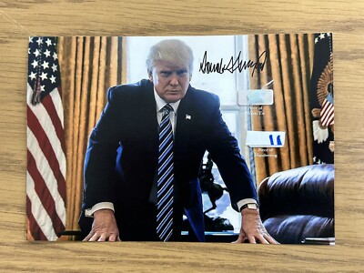 Donald Trump President Worn Clothing Piece & Handwritten Cut MAGA Relic ...
