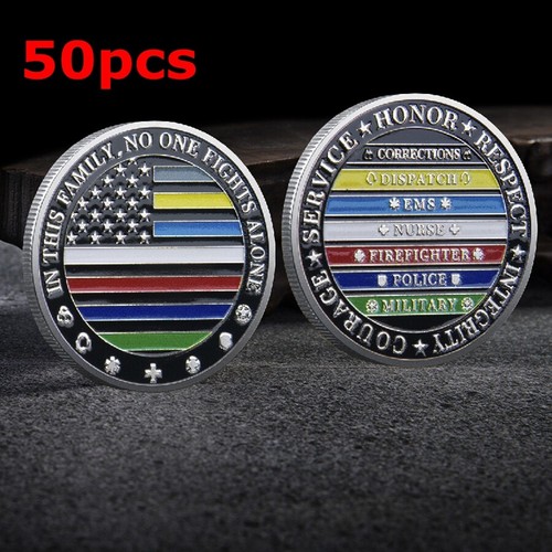 50pc All Lives Matter Challenge Coin Police/ Firefighter/ Dispatcher ...
