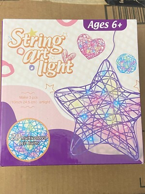 String Art Light Kit Makes 3 Different Pieces- 20 LED Bulbs- New nn1 | eBay