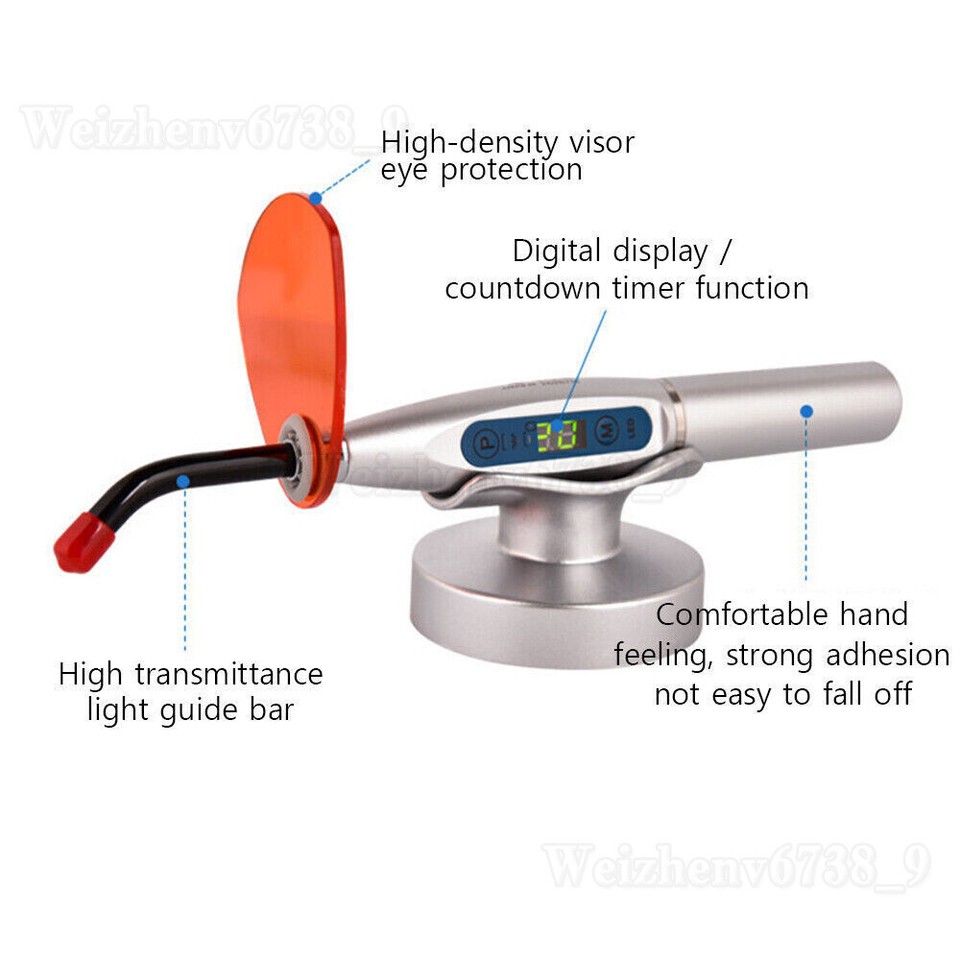 Dental Wireless Cordless LED Cure Curing Light Lamp 2000mw 5W Tool ...