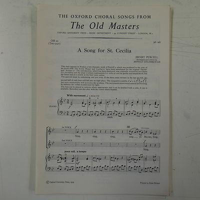 vocal score A SONG FOR ST. CECILIA purcell - goldsbrough , two-part ...