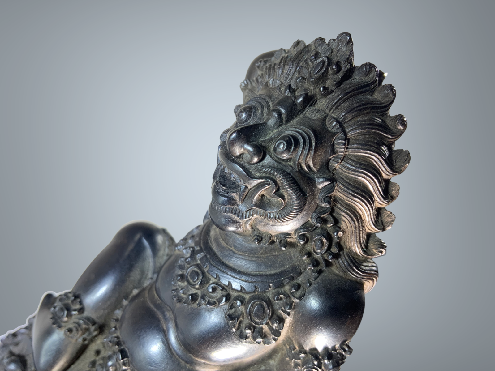 ANTIQUE BALINESE CARVED WOOD EBONY SCULPTURE OF GARUDA 19th-C ( DANCING ...