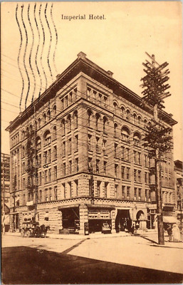 Portland Oregon OR Imperial Hotel Becks Cigar Store Horse Drawn Van ...