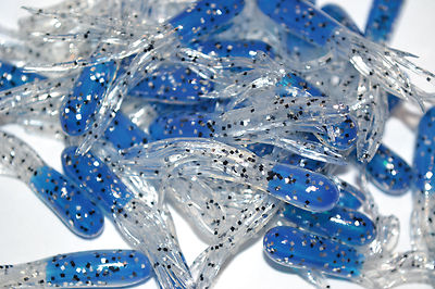 1.5" CRAPPIE PANFISH PERCH BASS TUBES LURES 50PK BLUE SHINNER | eBay