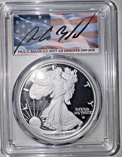 2022 W PCGS SILVER EAGLE CONGRATULATIONS SET FIRST DAY OF ISS signed ...