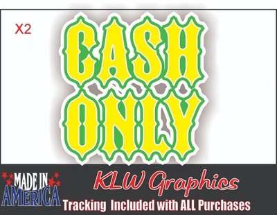 Cash Only Decal Sticker Car Turbo Diesel Truck Soot Def JDM Euro Money ...