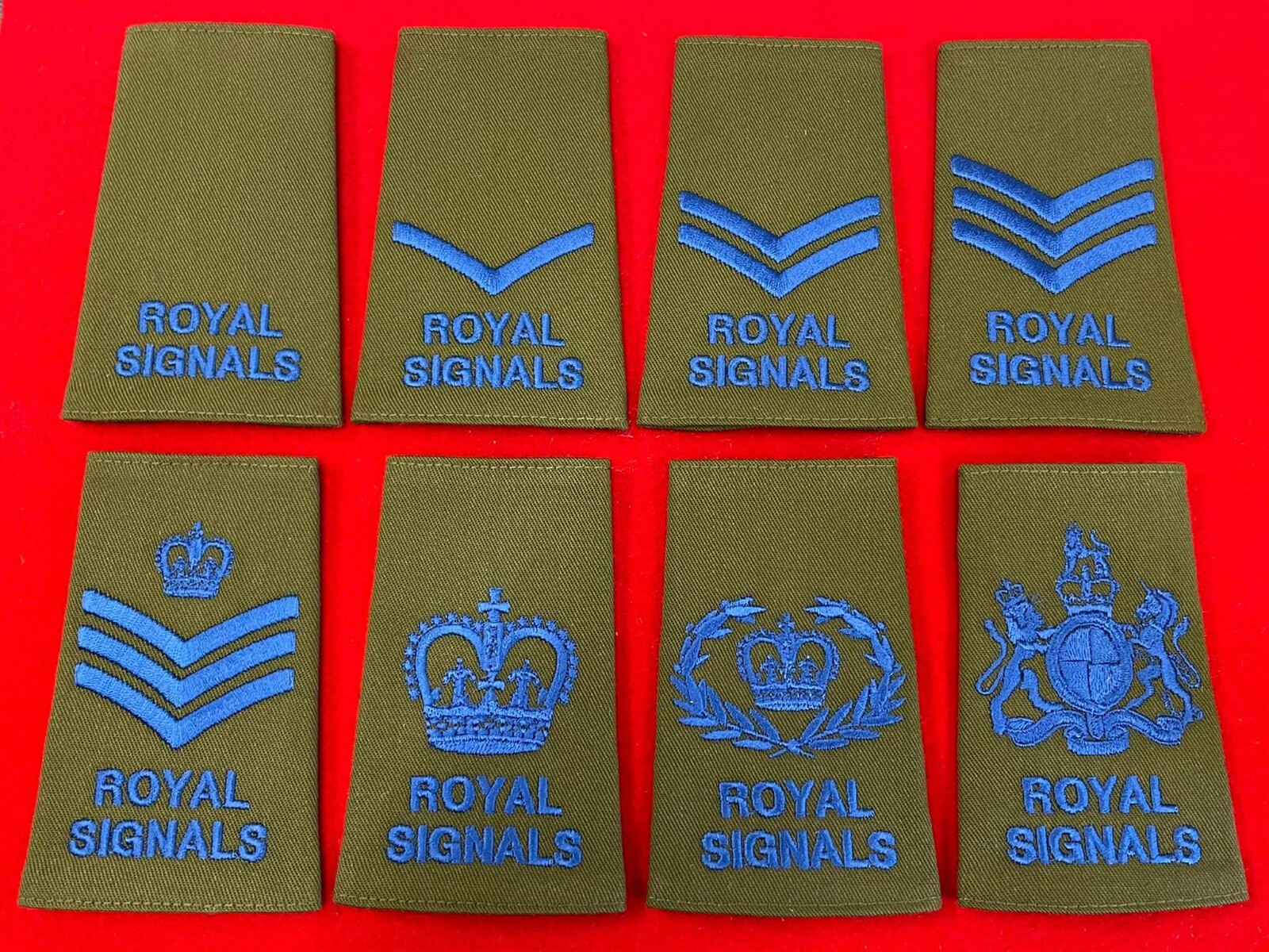 Olive Green Royal Signals Rank Slides Royal Corps of Signals Combat ...