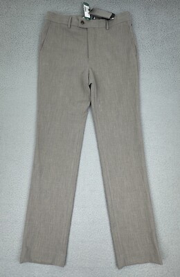 7 Diamonds Pants Mens 32x33 Tan Tailored Camden Suit Melange 4 Way ...
