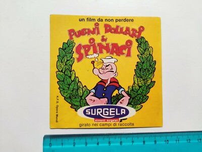 Adhesive Surgela Punch Dollars And Spinach Popeye Sticker Autocollant ...