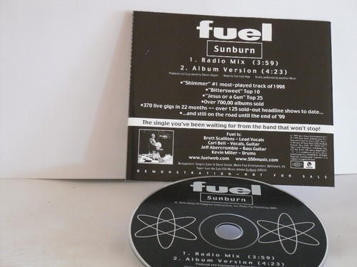 Fuel - Sunburn Promotional ONLY CD Single - BSK 41794 ** Free Shipping ...
