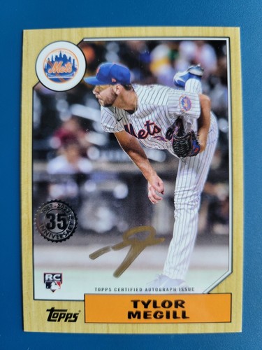 Tylor Megill 2022 TOPPS SERIES TWO '87 PHOTO VARIATION RC AUTO #87BA ...