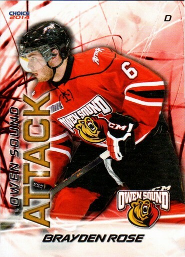 Brayden Rose 2013-14 Owen Sound Attack | eBay