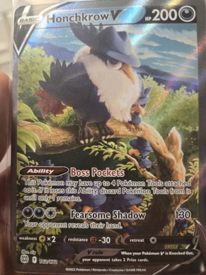 2022 Pokemon SWSH Brilliant Stars Ultra Rare Honchkrow V Alt Art Card ...