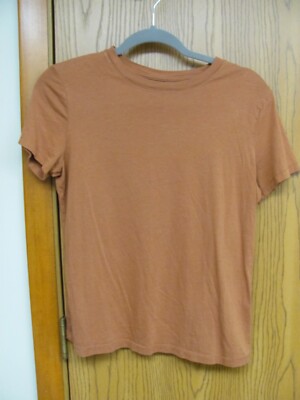 A New Day Women's Rust Short Sleeve Tee Shirt Size Small | eBay
