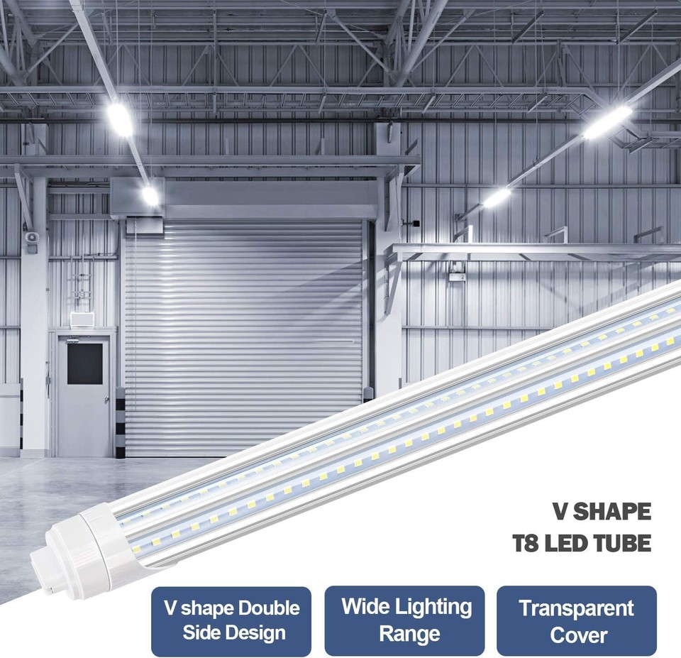 12 Pack R17D HO T8 8FT Led Tube Light Bulbs 65W 8 Foot 8' Led Shop ...