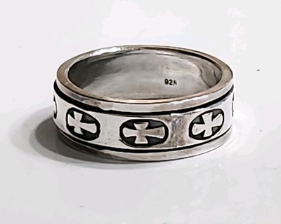 SPINNER Sterling Silver Motion/Worry Ring Crosses SZ 11, 12 | eBay