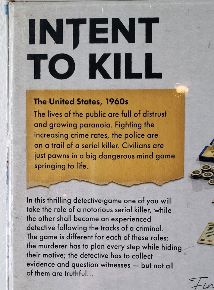NEW "Intent to Kill" Deductive Detective Board Game - Hobby World 2023 ...