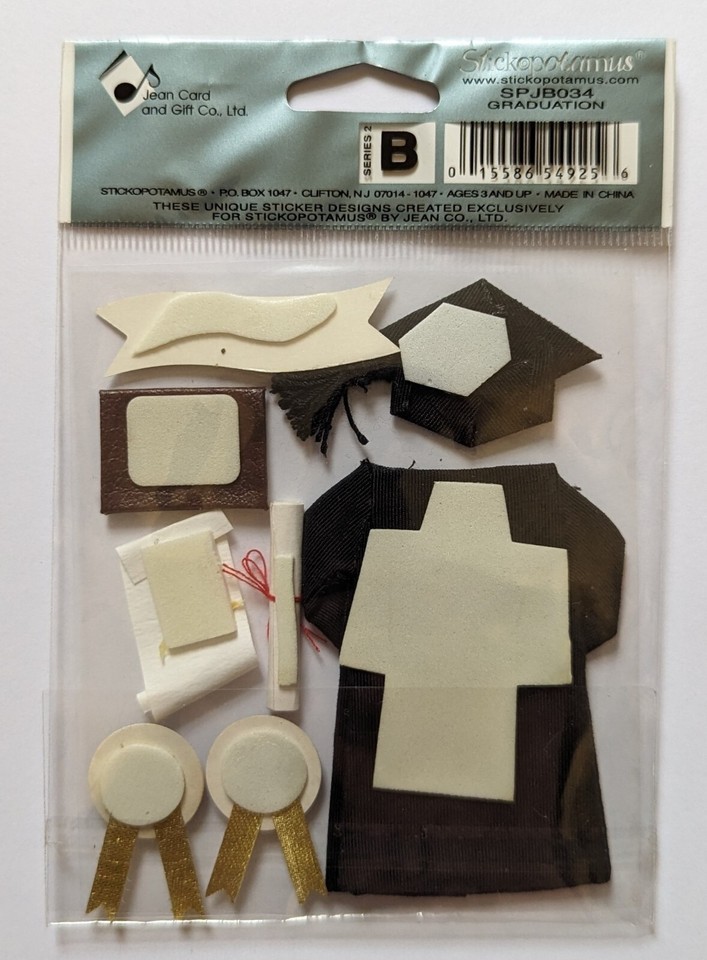 Jolee's Graduation Scrapbooking Stickers Black Cap & Gown Diploma | eBay
