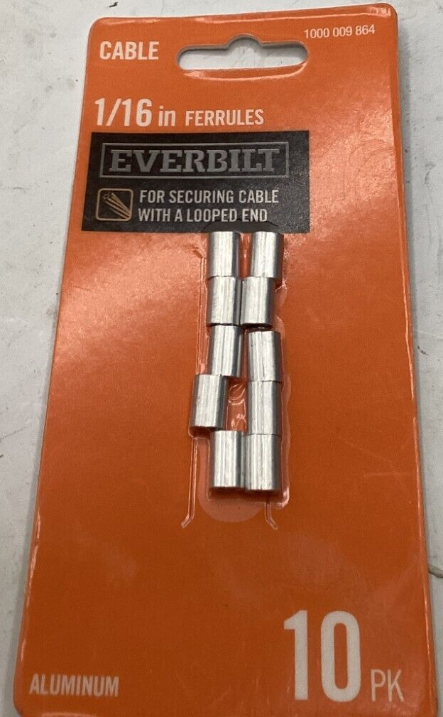 2 (Pack of 10) Everbilt 1/16 In Ferrules Aluminum | eBay