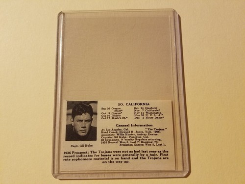 Jack Chevigny University of Texas Gil Kuhn USC Trojans 1936 Football ...