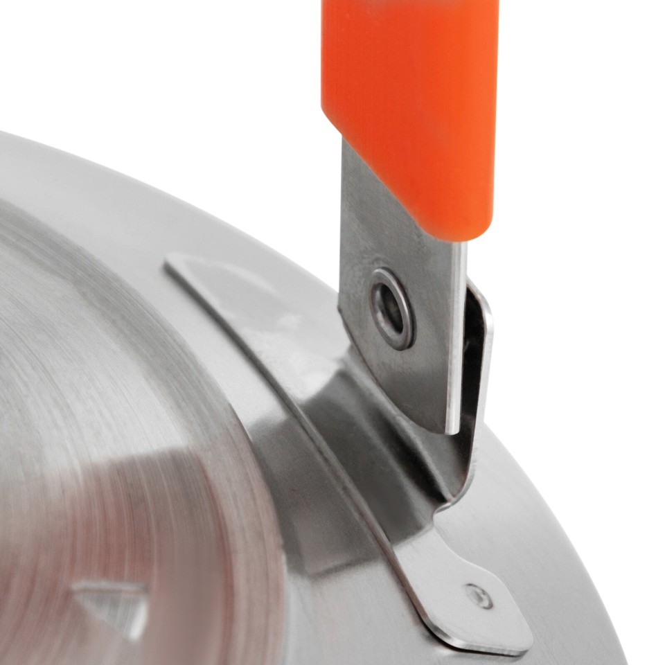 Silver Stainless Steel Kettle Round 1L Tea Pot Hot Water Kettle ...