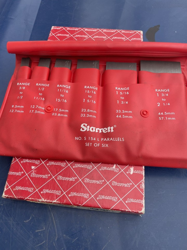 Starrett S154LZ Adjustable Parallel Set of 6-3/8" to 2-1/4" Range | eBay