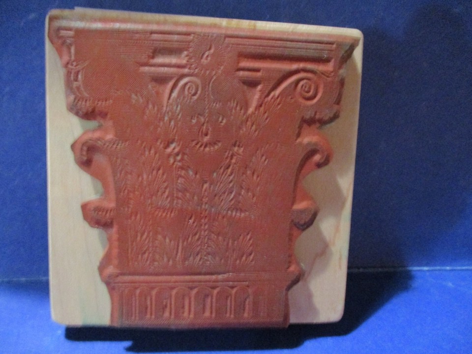 ANCIENT CORITHIAN GREEK OR ROMAN URN RUBBER STAMP WOOD MOUNTED XL | eBay