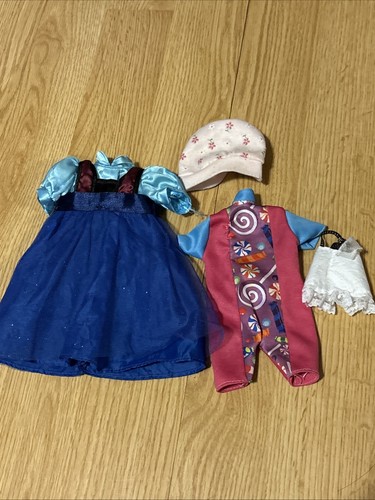 Doll Clothes Lot- Frozen Anna, Candy Suit, Flower Beanie, And Lace ...