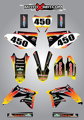 Suzuki RMX 450 2010 - 2017 Full custom sticker kit SUNRISE Style ...