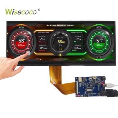 12.3'' 1920x720 Touch Screen Display Stretch Bar IPS LCD HDMI ...