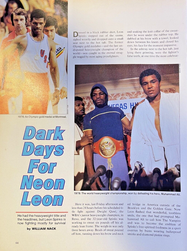 1986 Boxer Leon Spinks illustrated | eBay