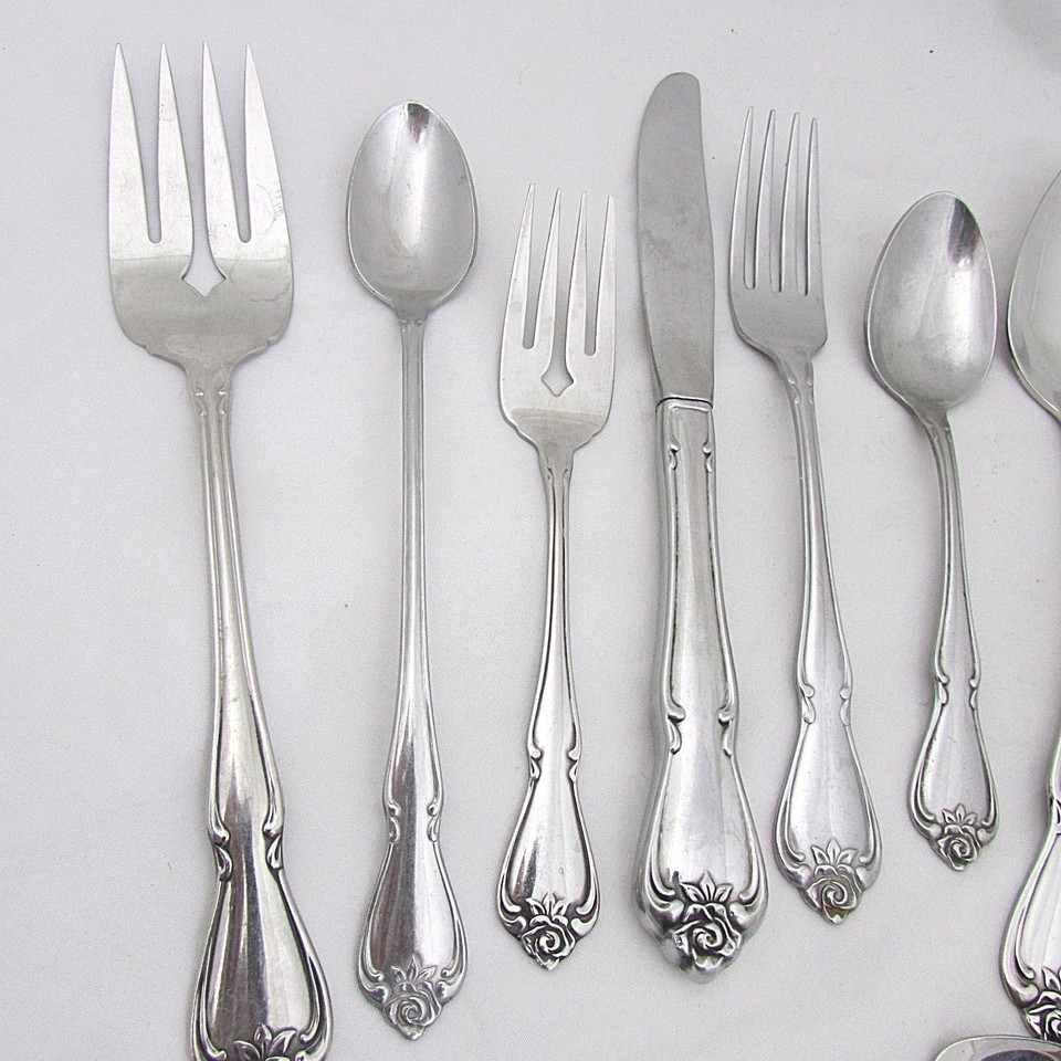 Oneida Rogers stainless flatware Arbor Rose True Rose pattern CHOICE | eBay