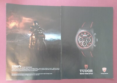 2014 TUDOR Black Shield Watch Print Ad Wall Art Decor FRAME IT! Timing ...