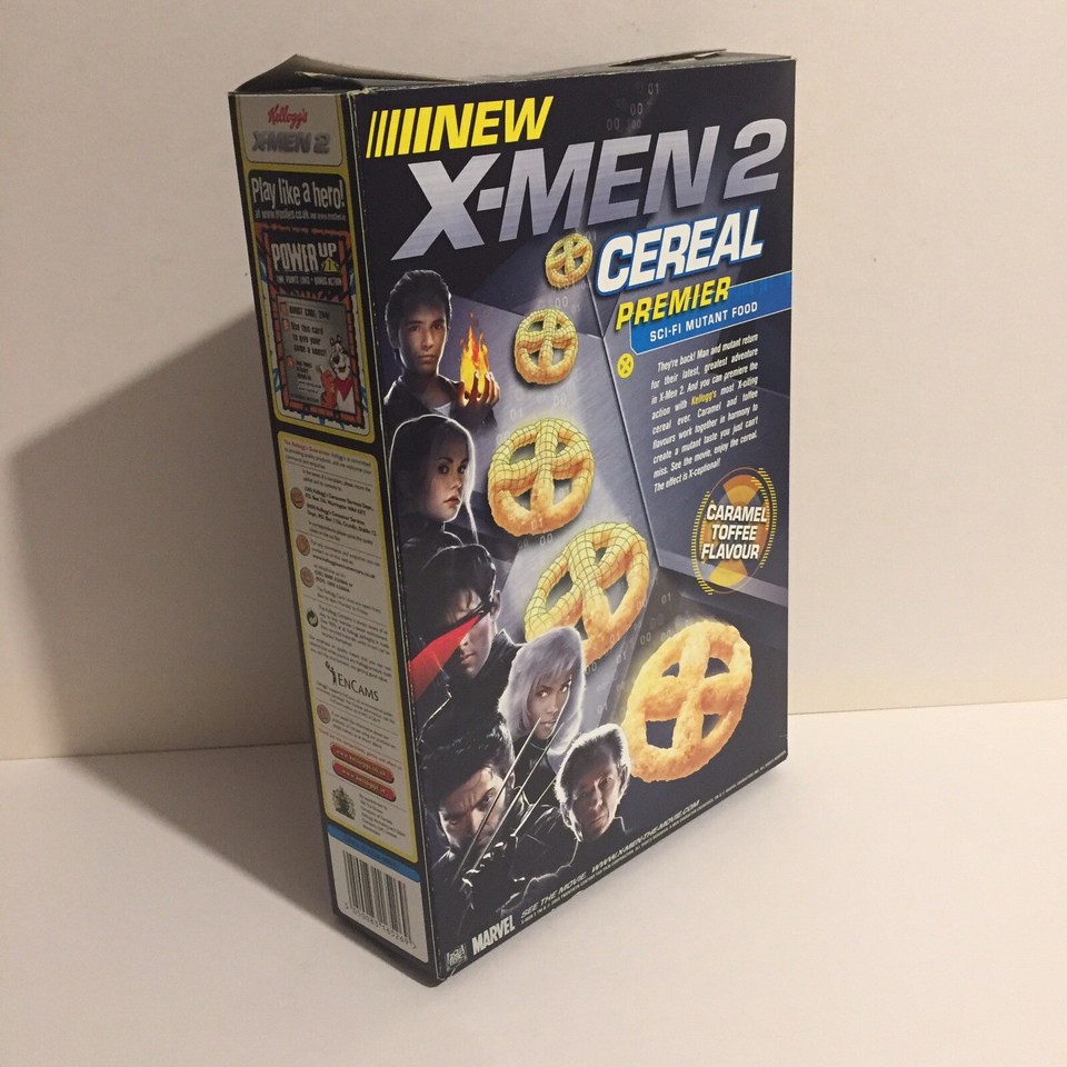 X-Men 2 Cereal Box Kellogg’s Silver Embossed Edition 2003 Marvel Fox ...
